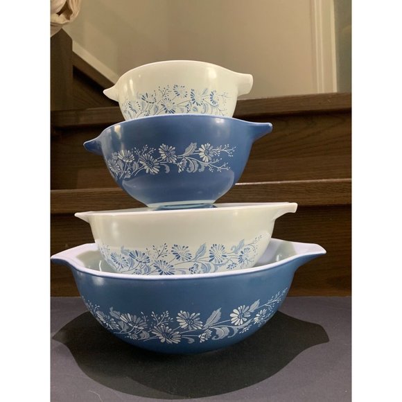 Pyrex | Kitchen | Pyrex Colonial Mist Cinderella Nesting Bowls Set Of 4 ...